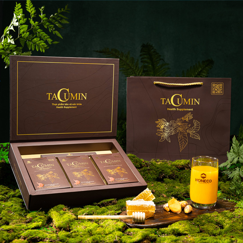 Mật ong nghệ Tacumin Honeco (Hộp 30 gói) Giúp dạ dày tự tin